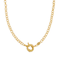 18k Gold Chain with Large Cross,18" Rolo Chain Unisex – Jeluxe Jewelry ...