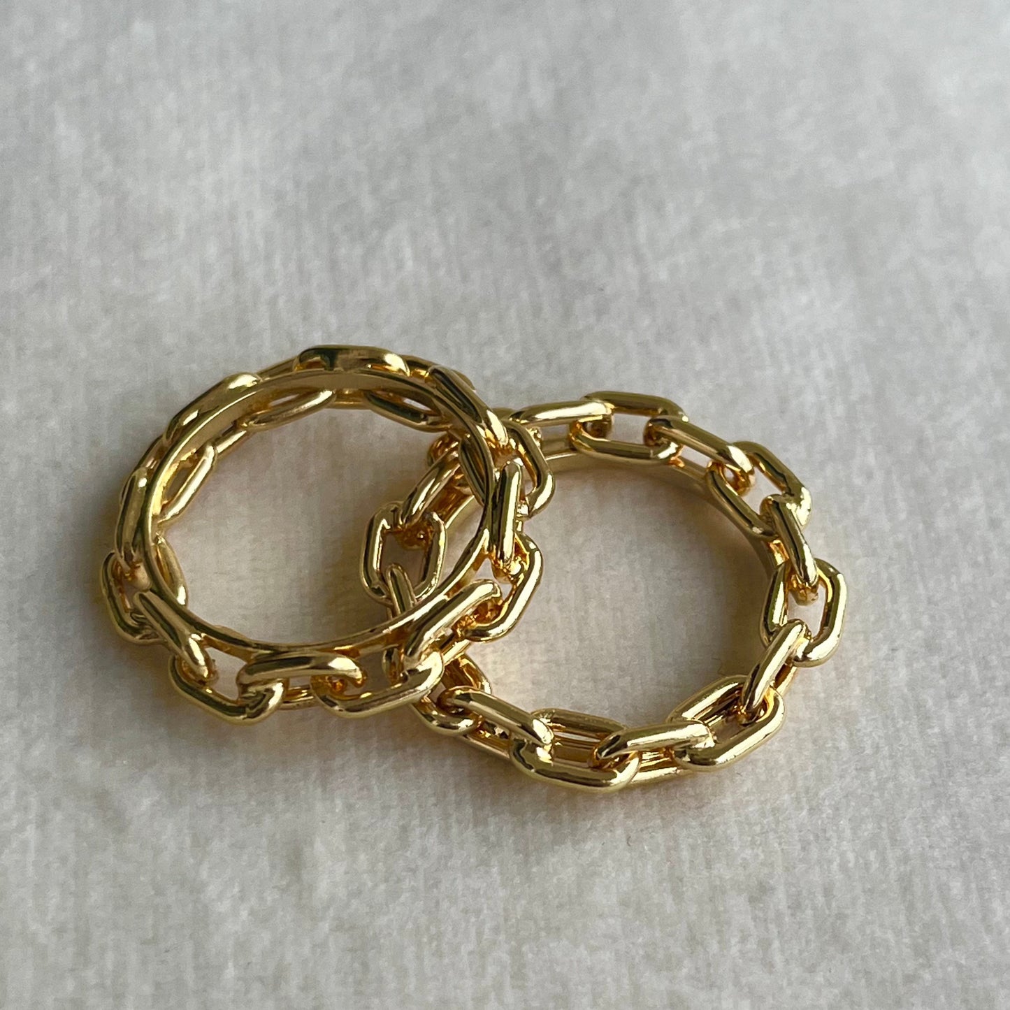 18k Gold Filled Skylar Paper Clip Link Ring – Jeluxe Jewelry By Lea